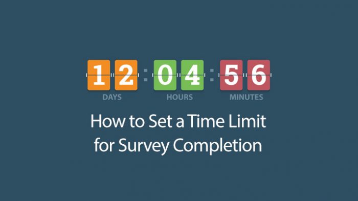 ITHS | How to Set a Time Limit for Survey Completion